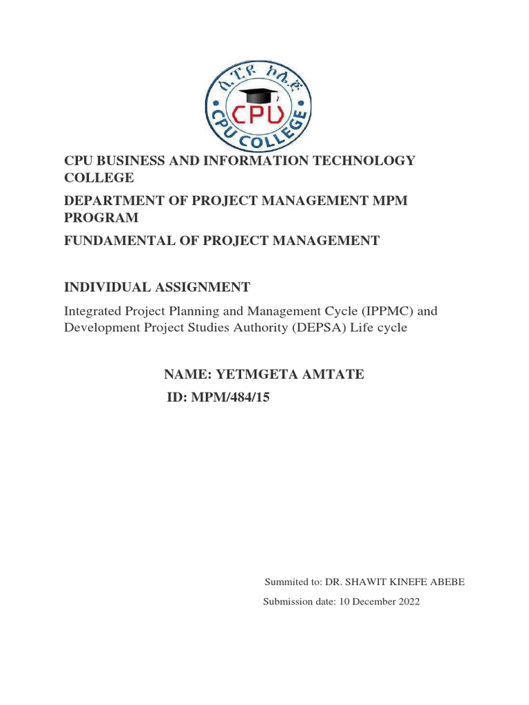 Project Cycle Model IPPMC and DEPSA | PDF