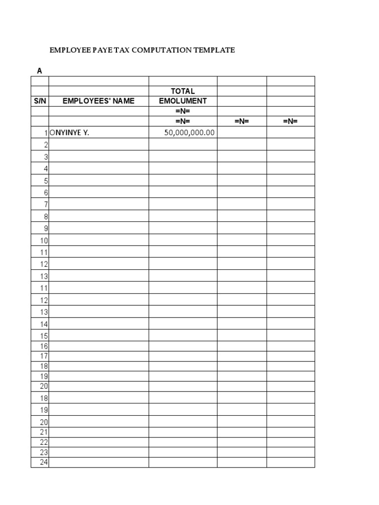 Paye Template 1 | PDF | Government | Economies