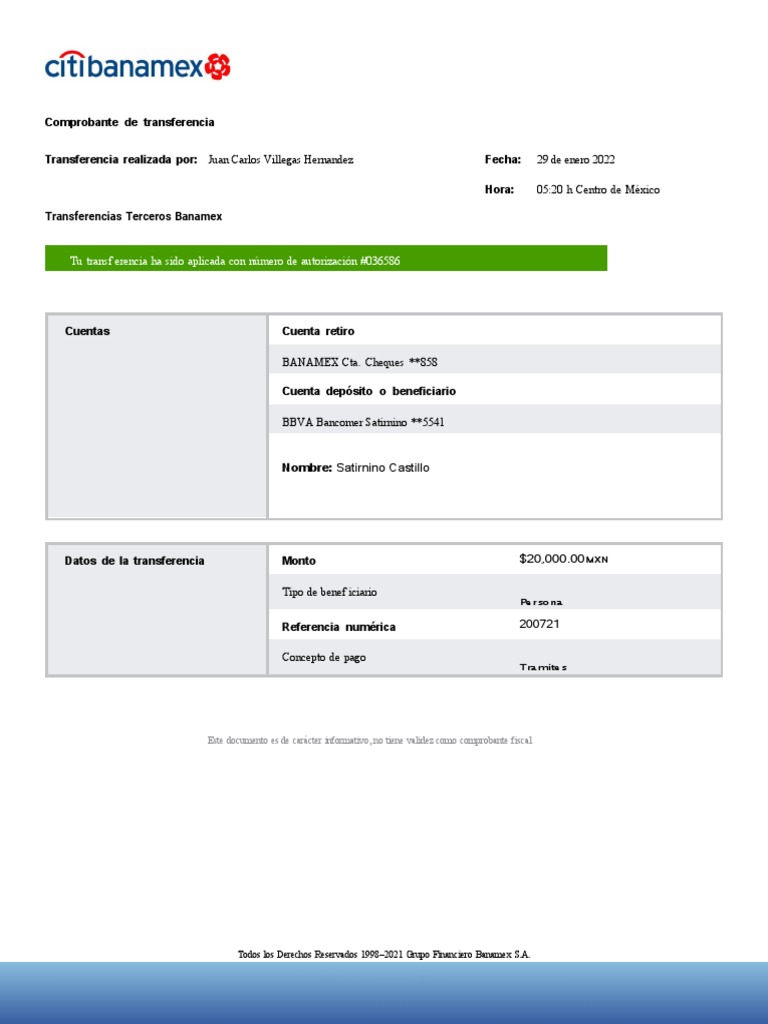 Comprobante Transferencia Enero-01-2022 05 20h | PDF