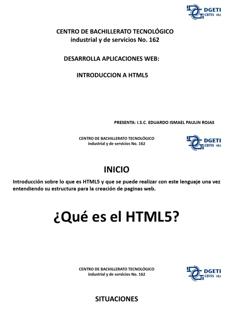 Clase 1 - Cbtis 162 | PDF | HTML | Página web