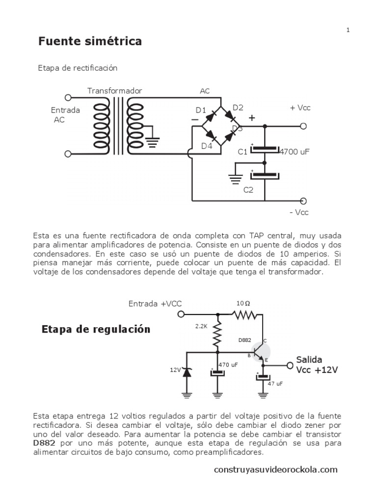 Fuente Dual | PDF | Corriente continua | Rectificador