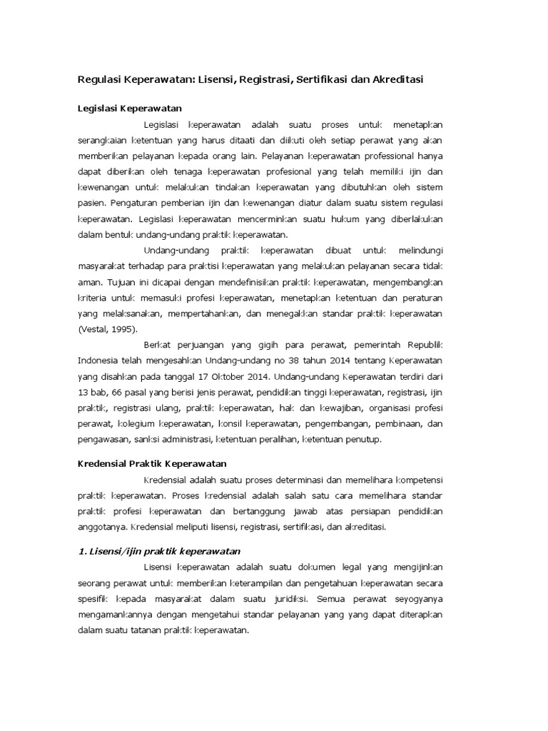 Lisensi, Registrasi, Sertifikasi Kkredential | PDF