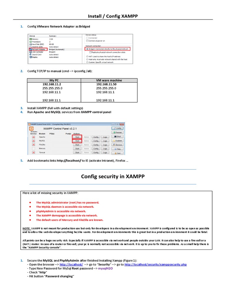 Xampp Configuration Pdf Computer Network Superuser 5087