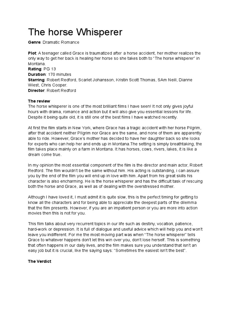 The Horse Whisperer | PDF | Poetry