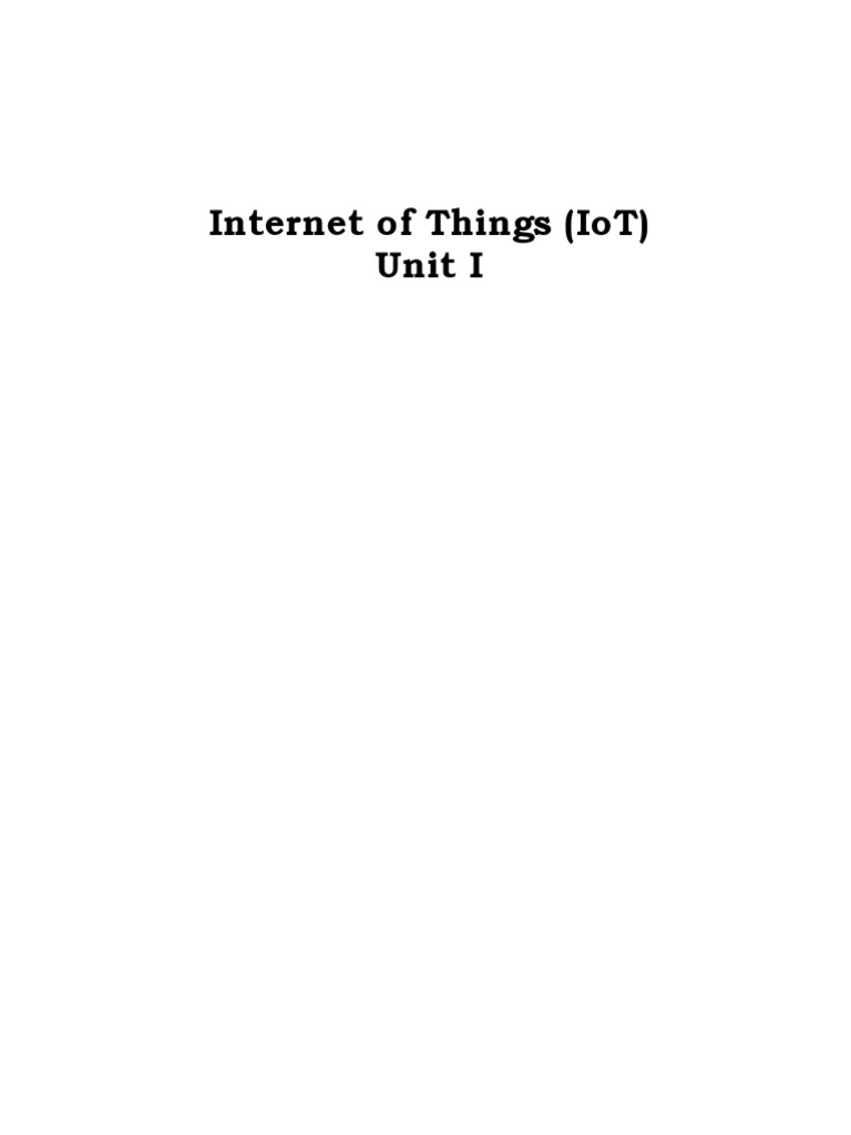 R18 It Internet Of Things Iot Unit I Pdf Internet Of Things Computer Network 
