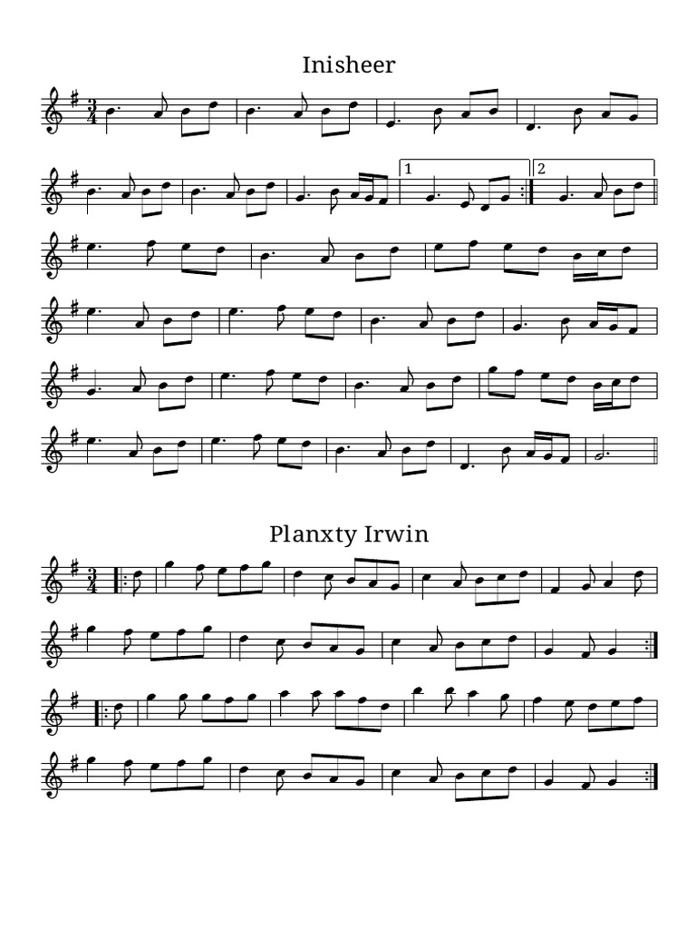 Inisheer, Planxty Irwin, The South Wind. | PDF