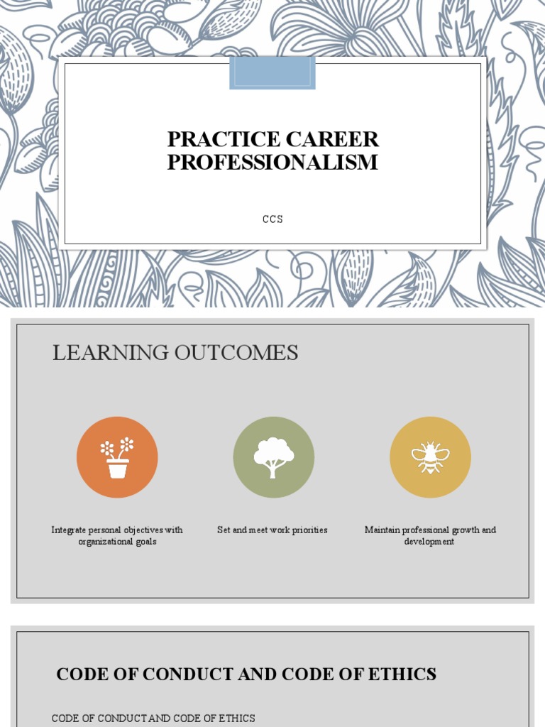 Career Professionalism and Development | PDF | Communication | Goal