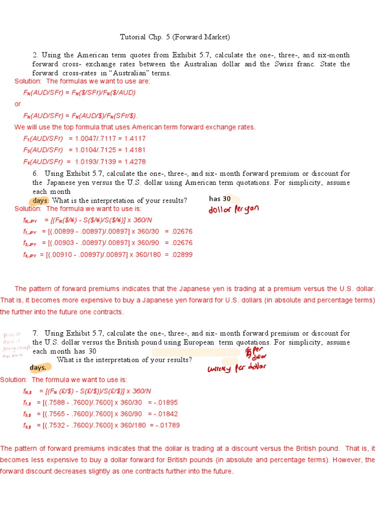 Tutorial Forex Forward Questions | Download Free PDF | Exchange Rate ...