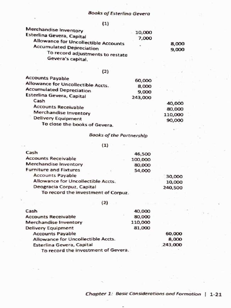 Partnership and Corporation For Accounting (Continuation) | PDF