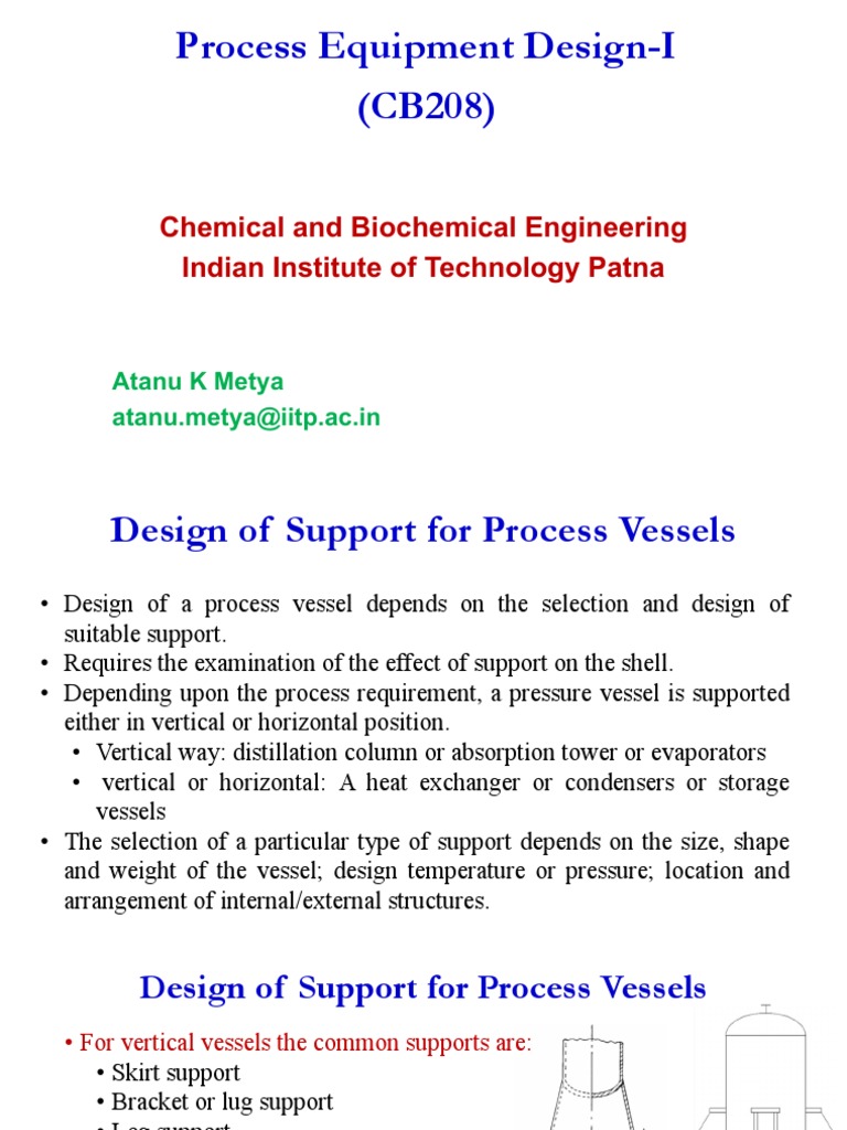 Process Equipment Design Support Selection | PDF | Bending | Stress ...