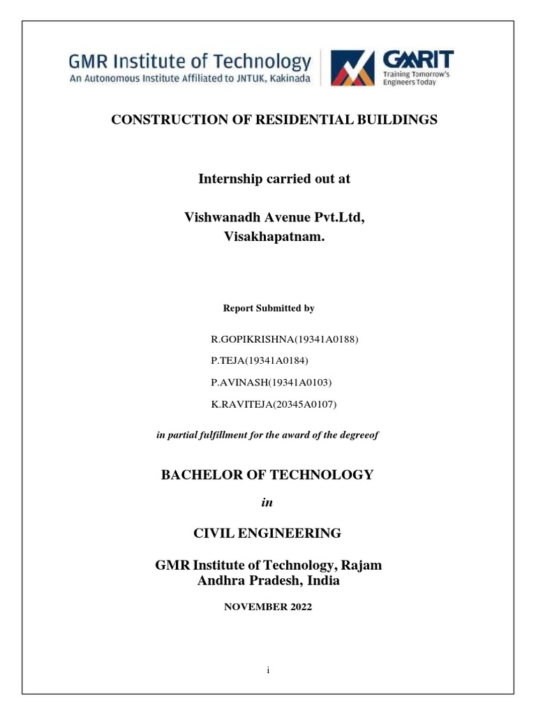 Internship Report on FSI Zeta 300 Project | PDF | Cement | Concrete