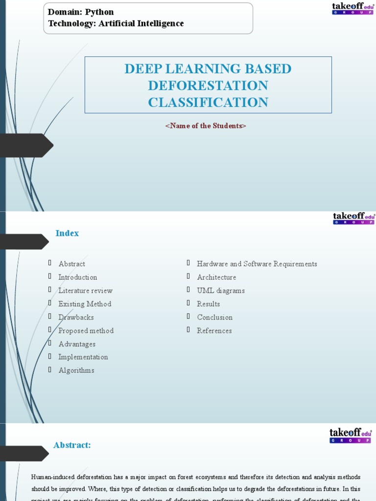 Deep Learning Based Deforestation Classification | PDF | Deforestation | Use Case