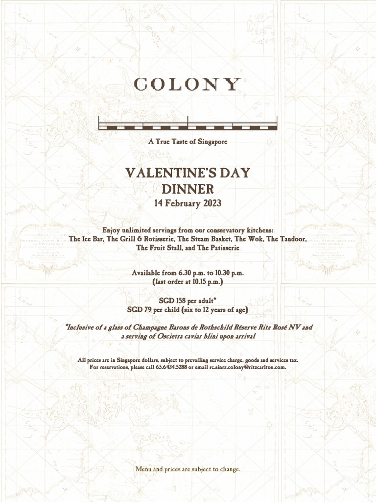 Colony Valentine S Day Menu 2023pdf | PDF | Sauce | Sushi