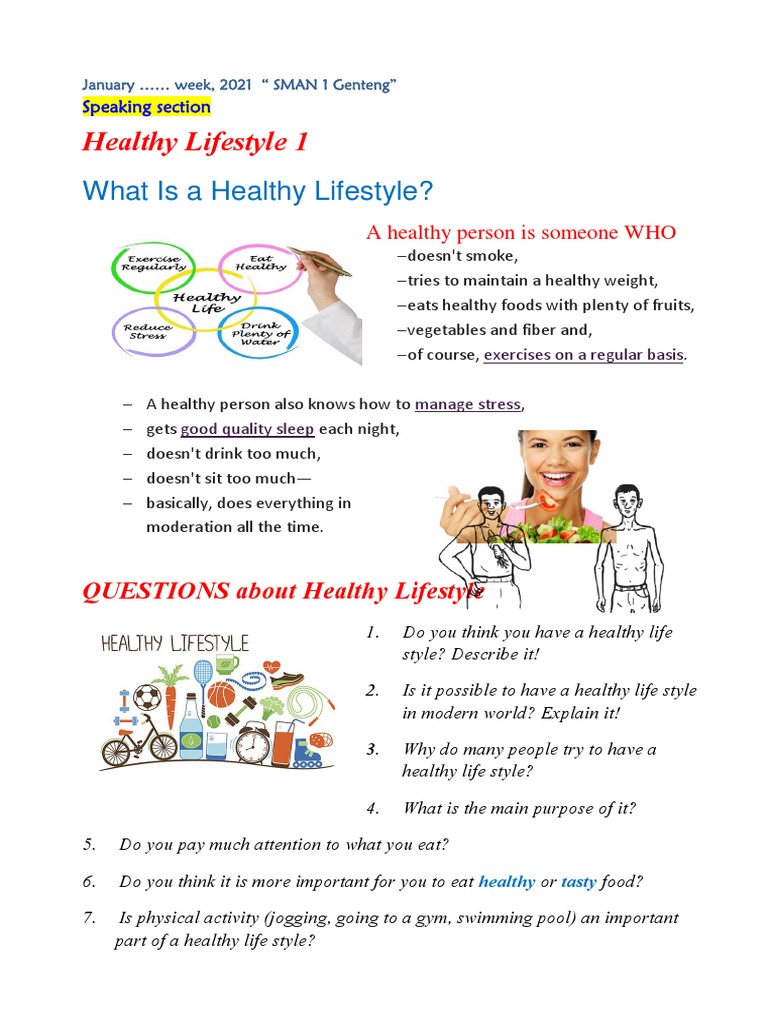 Work 2 - Healthy Lifestyle - 1 | PDF