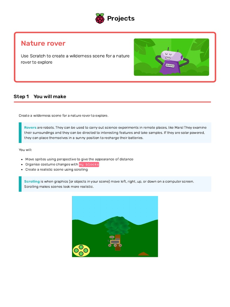 Nature Rover | PDF | Rover (Space Exploration) | Scratch (Programming Language)