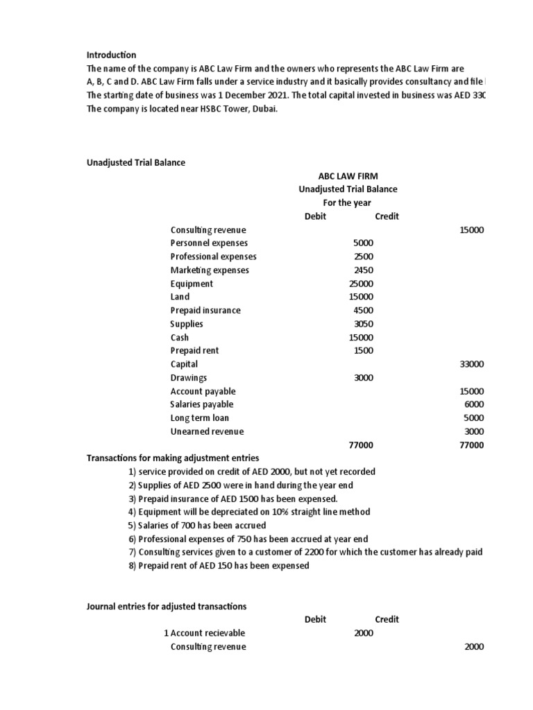 ABC Law Firm | PDF | Debits And Credits | Expense