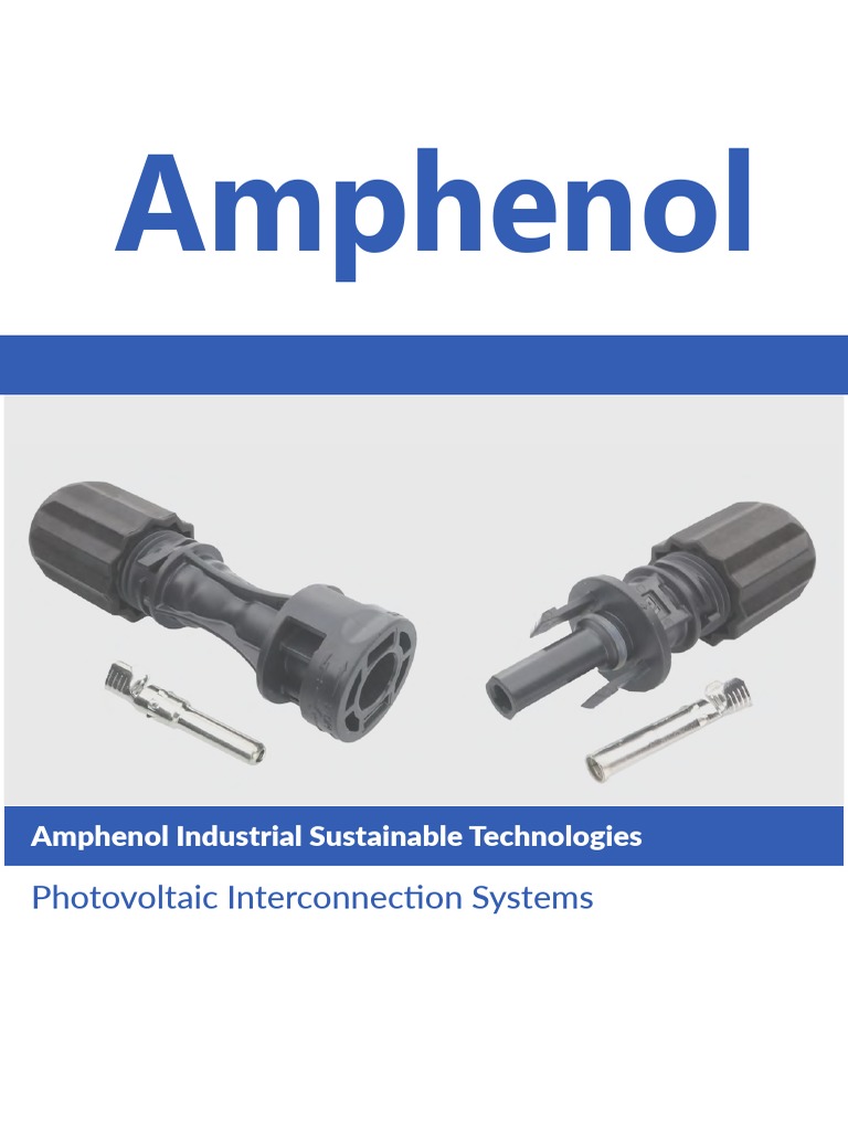 Amphenol mc4 - Connectors Only | PDF | Electrical Connector | Physical ...