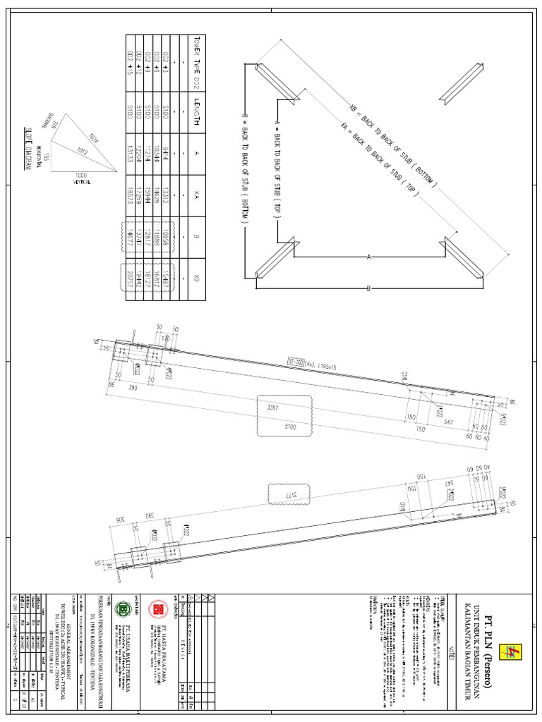 Setting Stub 5,1 M - Tower DD2 Kolonedale Model (1) - 1 | PDF