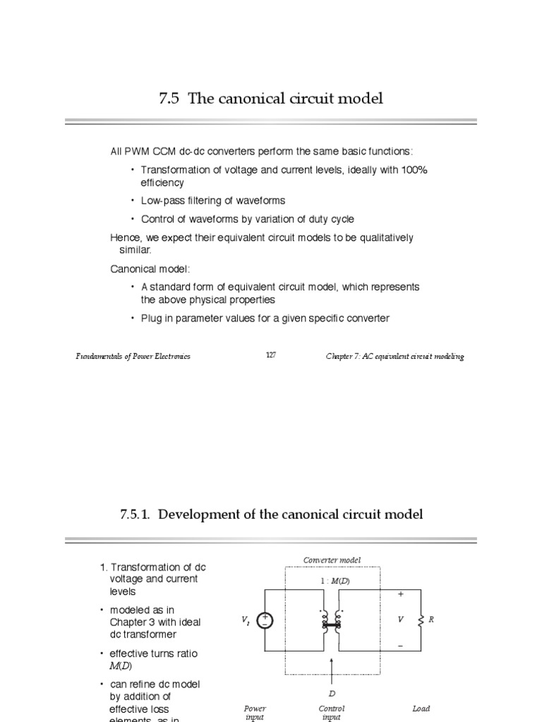 Canonical Circuit Model Development | PDF | Power Electronics ...