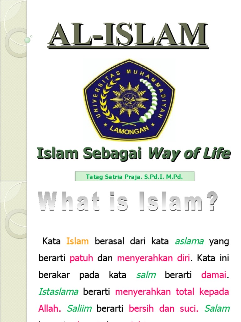 Materi 1 (Islam Sebagai Way of Life) | PDF | Filsafat | Agama ...