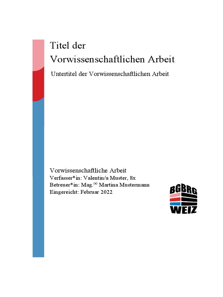 VWA Deckblatt | PDF