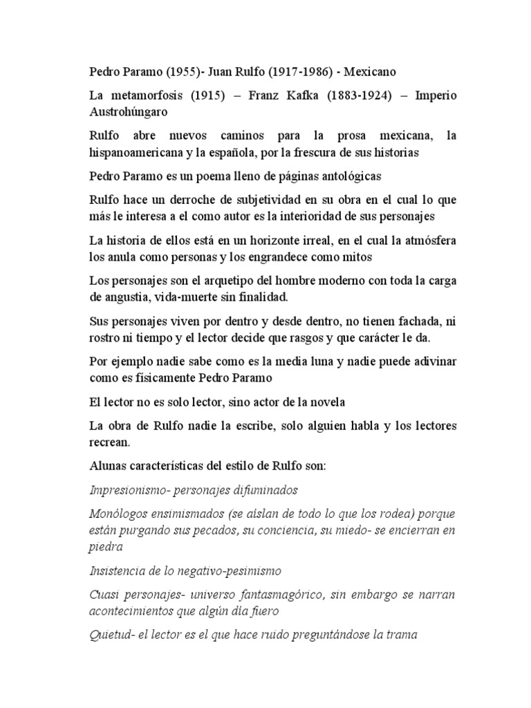 Pedro Paramo | PDF | Novelas