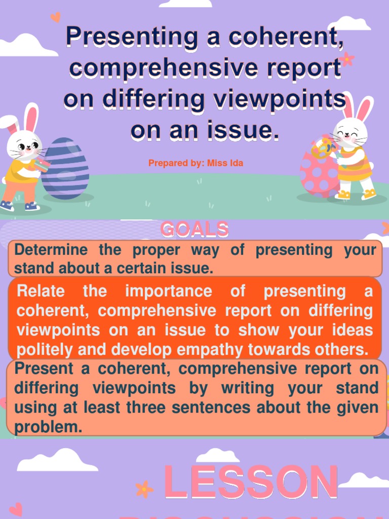 Presenting Coherent and Comprehensive Report of An Issue | PDF ...