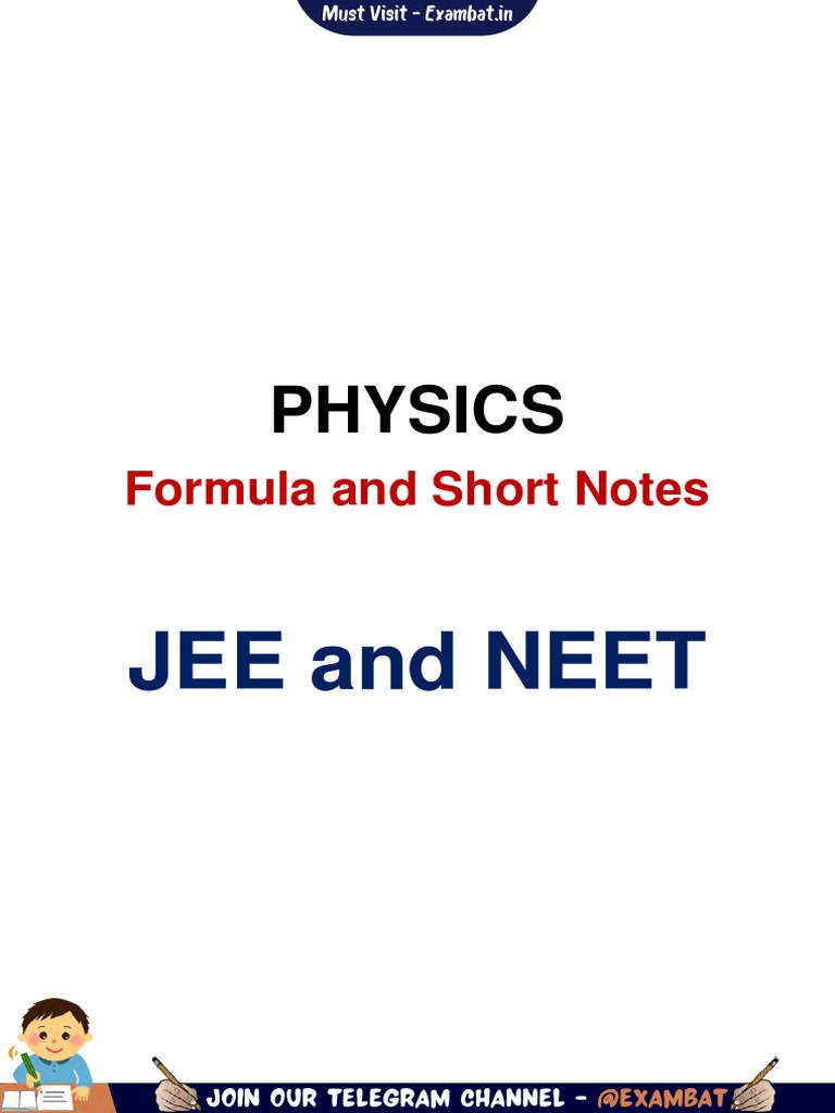 Physics Formula and Short Notes | PDF | Thermodynamics | Physical Chemistry