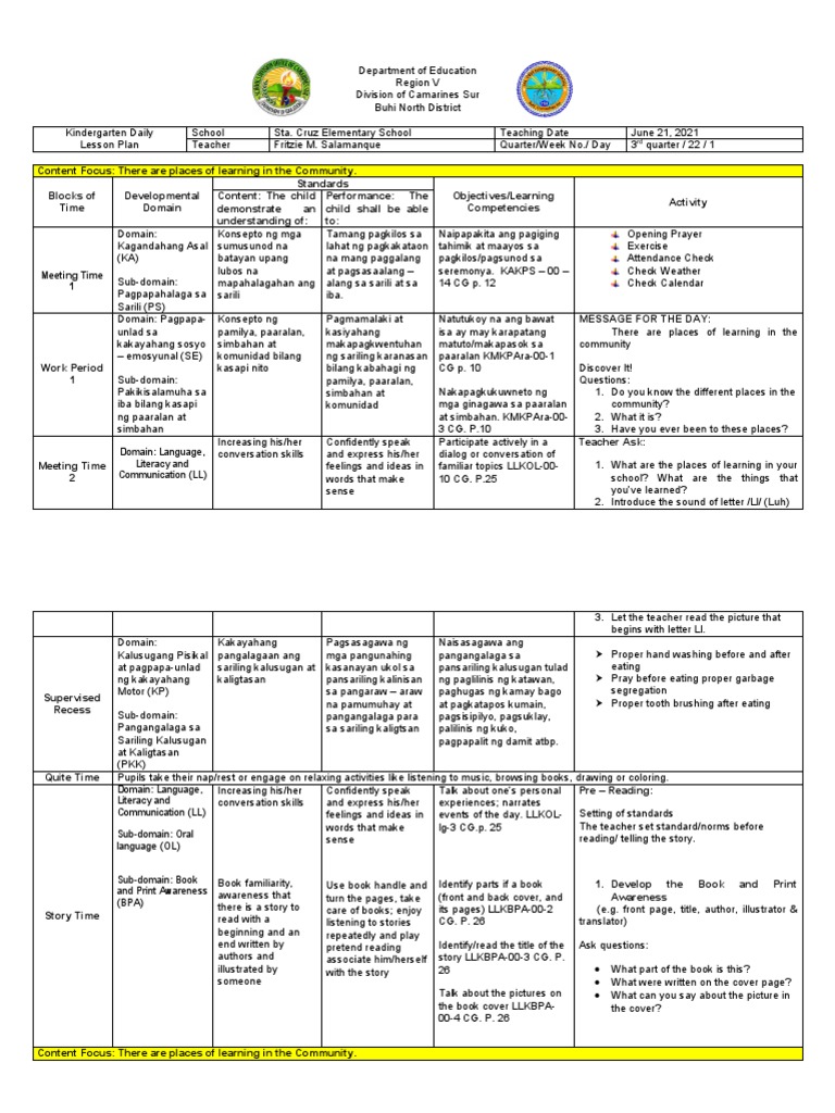 DLP Week 22 Day 1 | PDF | Vocabulary | Learning