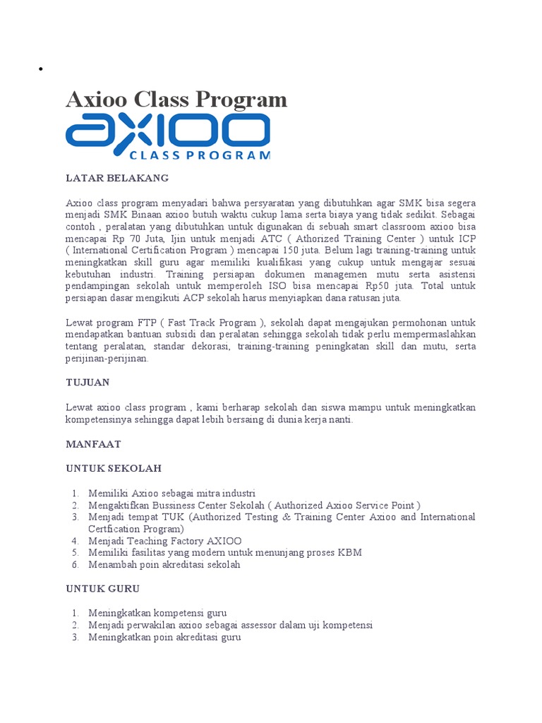 GAMBARAN - Axioo Class Program | PDF