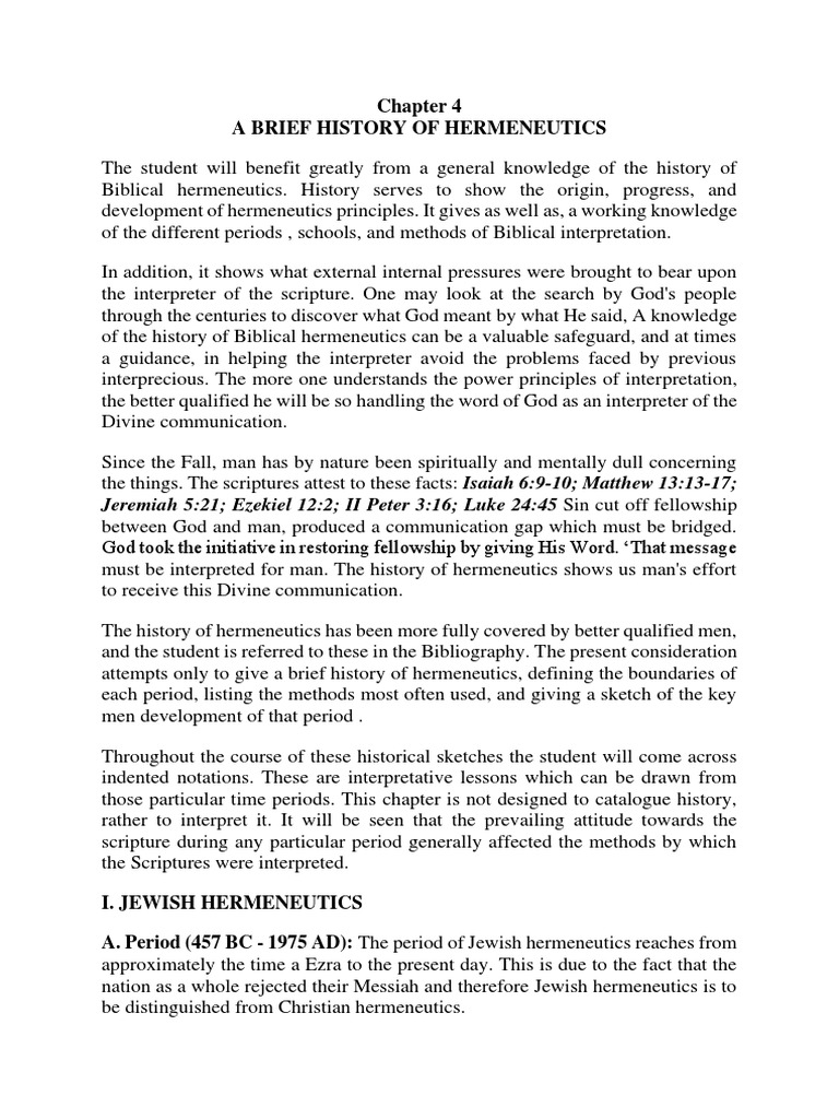 Hermeneutics: A Student's Guide | PDF | Jesus | Church Fathers