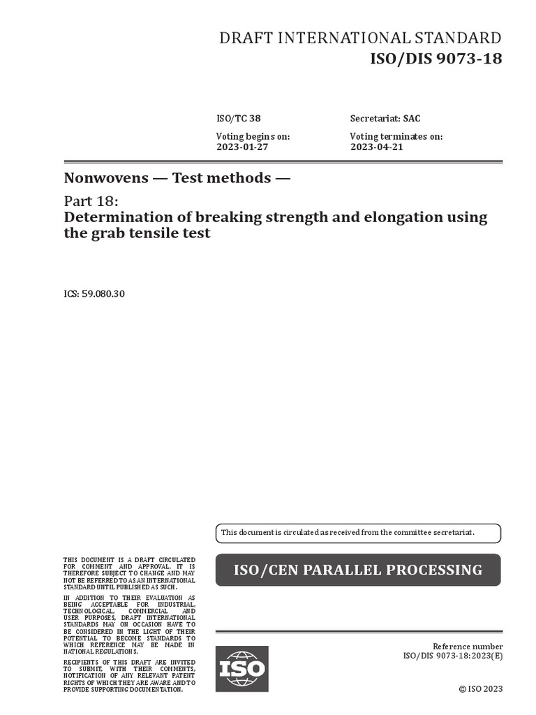 Iso Dis 9073-18 (E) | PDF | International Organization For Standardization | Physical Sciences