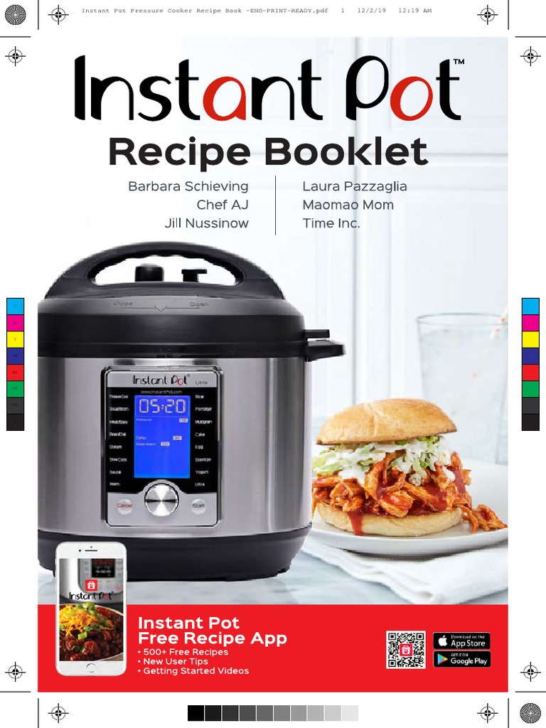 Instant Pot Pressure Cooker Recipe Book ENG OPTIMIZED | PDF | Pressure ...