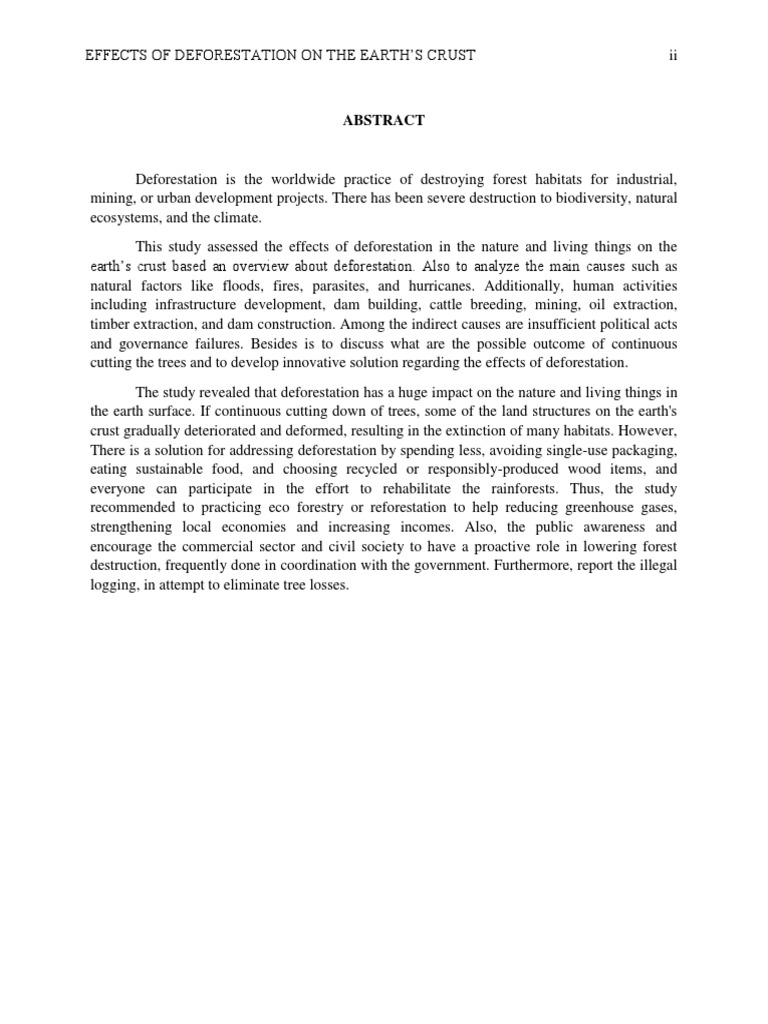 Abstract Sample | PDF | Deforestation | Systems Ecology