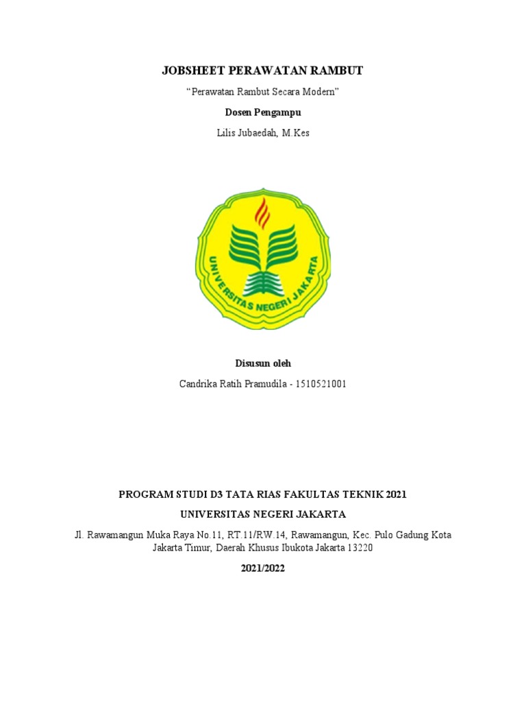 Jobsheet Perawatan Rambut | PDF