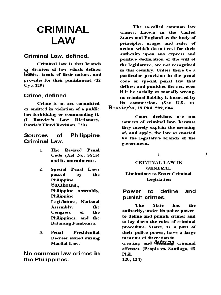 Revised Penal Code Book 1 By Reyes Pdf Crimes Crime And Violence