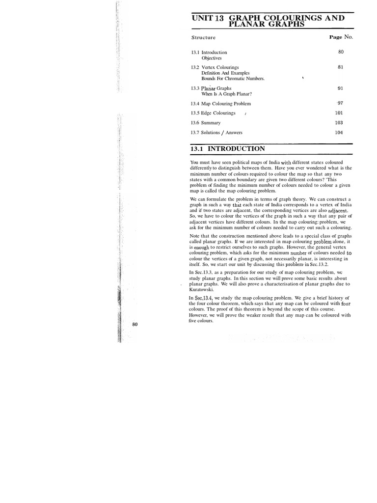 Unit 13 1 | PDF | Vertex (Graph Theory) | Graph Theory