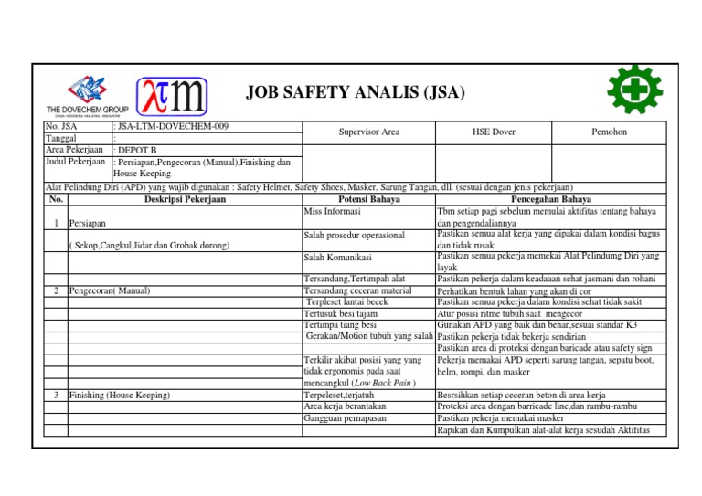 07, Jsa Pengecoran Depot B | PDF