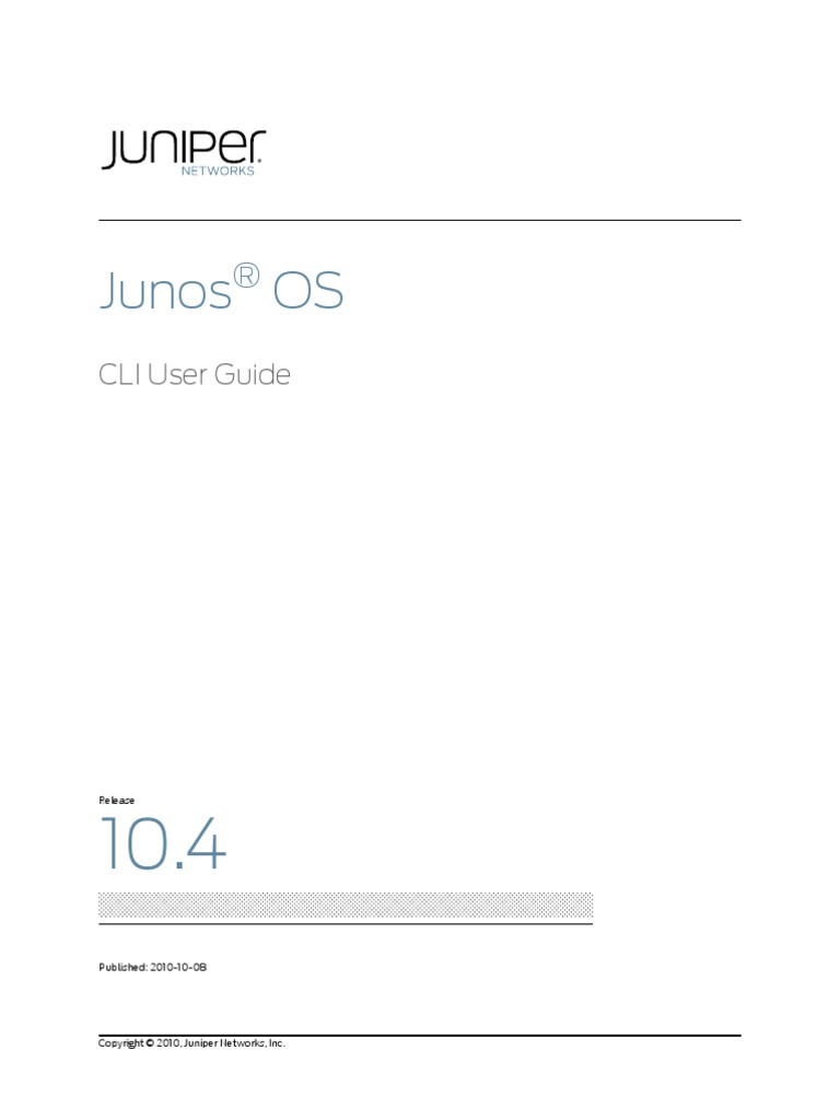 Junos OS: CLI User Guide | PDF | Command Line Interface | Taxes Junos OS: CLI User Guide | PDF | Command Line Interface | Taxes