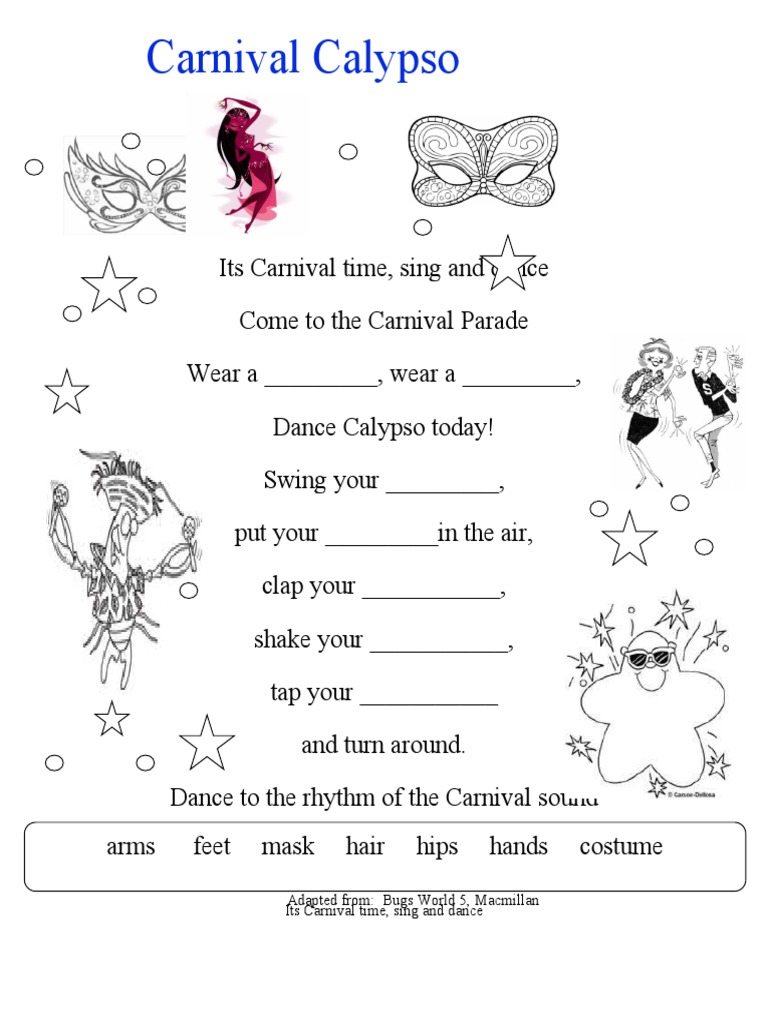 Carnival Calypso Activities With Music Songs Nursery Rhymes Fun Act ...