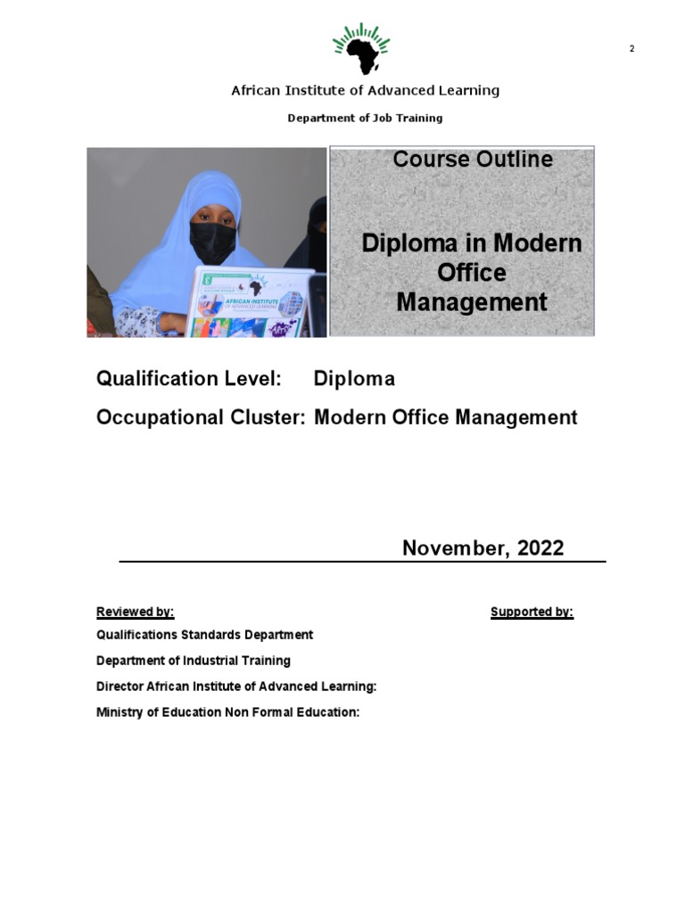 Diploma in Modern Office Management | PDF | Diploma | Vocational Education