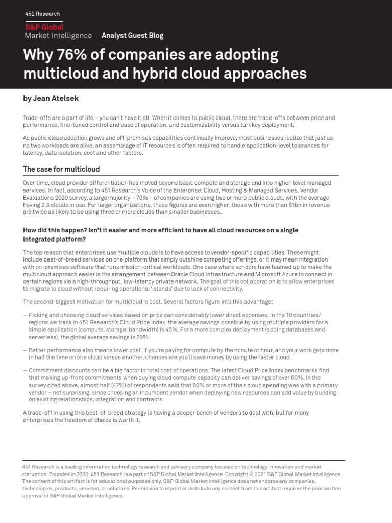 Oracle 451 Research Advisory Blog Adopting | PDF | Cloud Computing ...