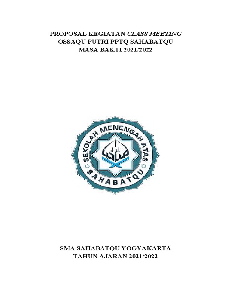 Proposal Class Meeting | PDF | Karier & Perkembangan | Pengembangan Diri