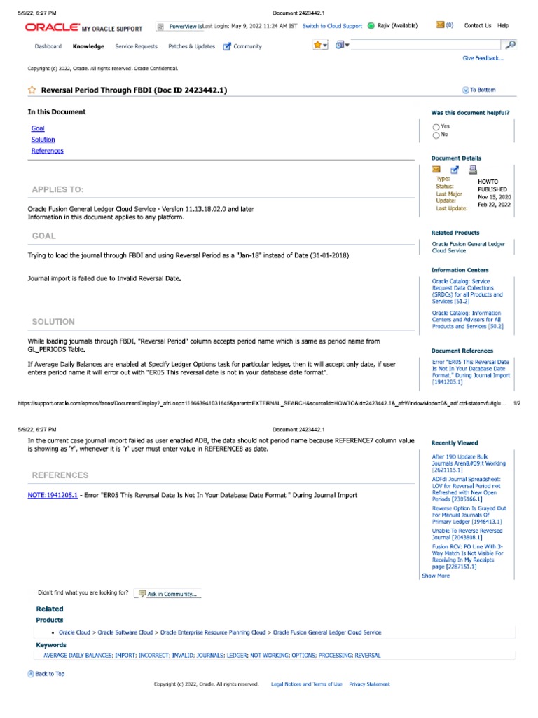 JOurnal Upload Via FBDI | PDF