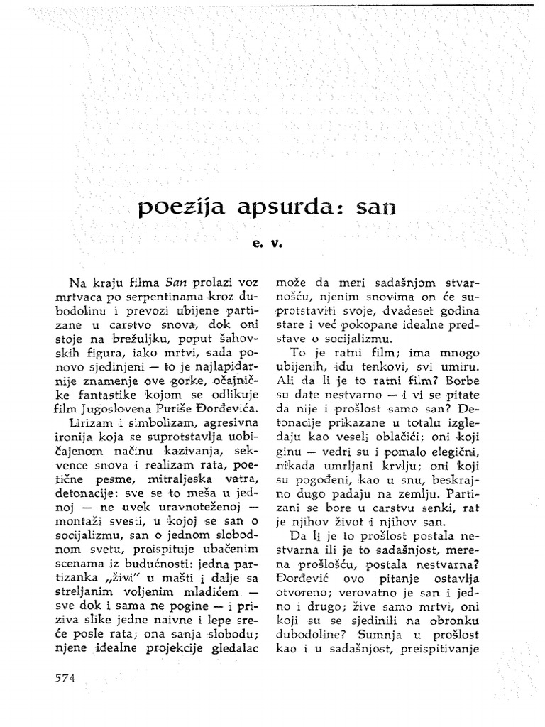 E. V. - Poezija Apsurda - San | PDF