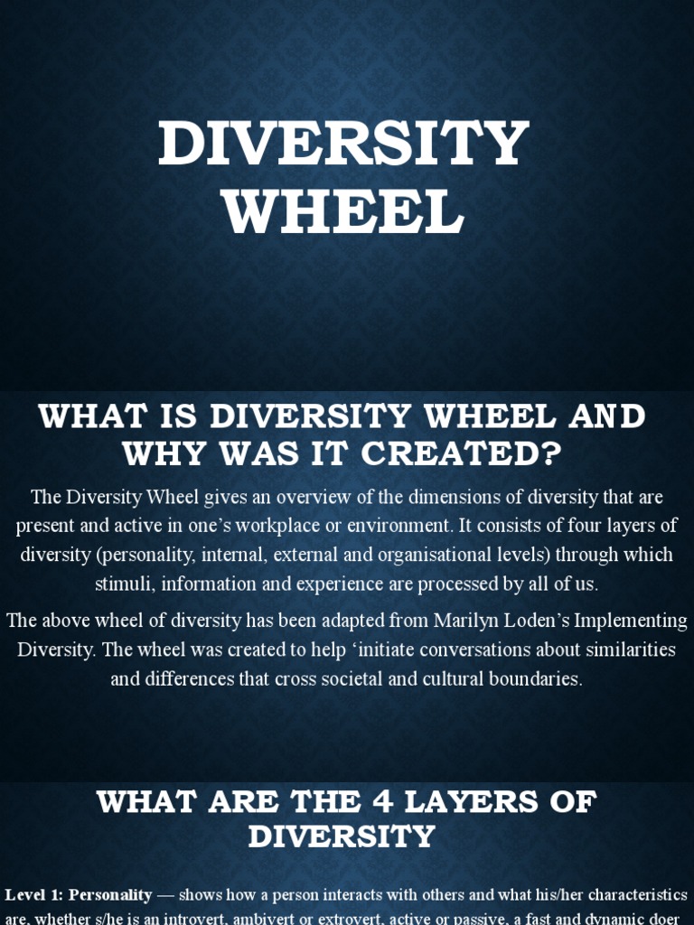 Diversity Wheel | PDF | Extraversion And Introversion | Teachers