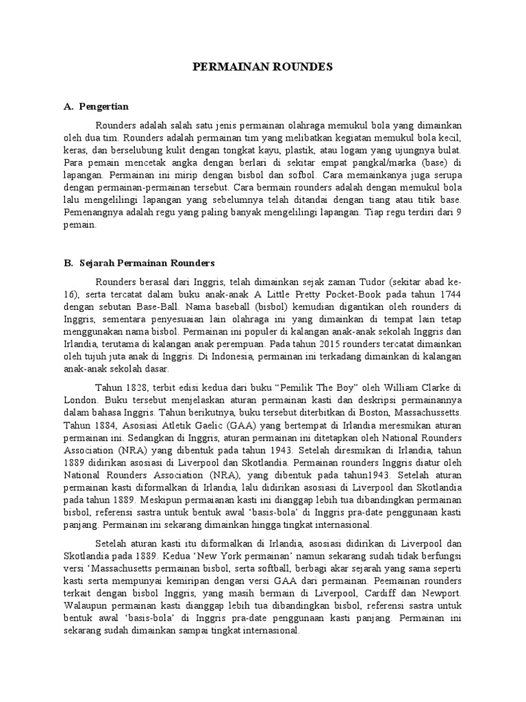 Permainan Roundes | PDF