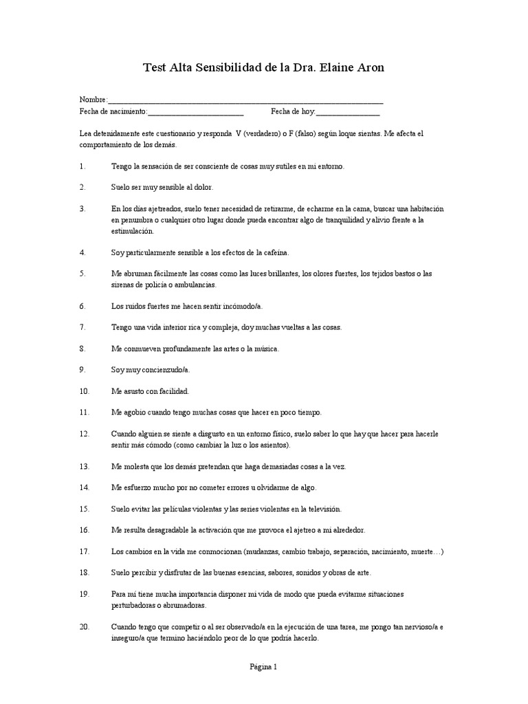 Cuestionario PAS | PDF