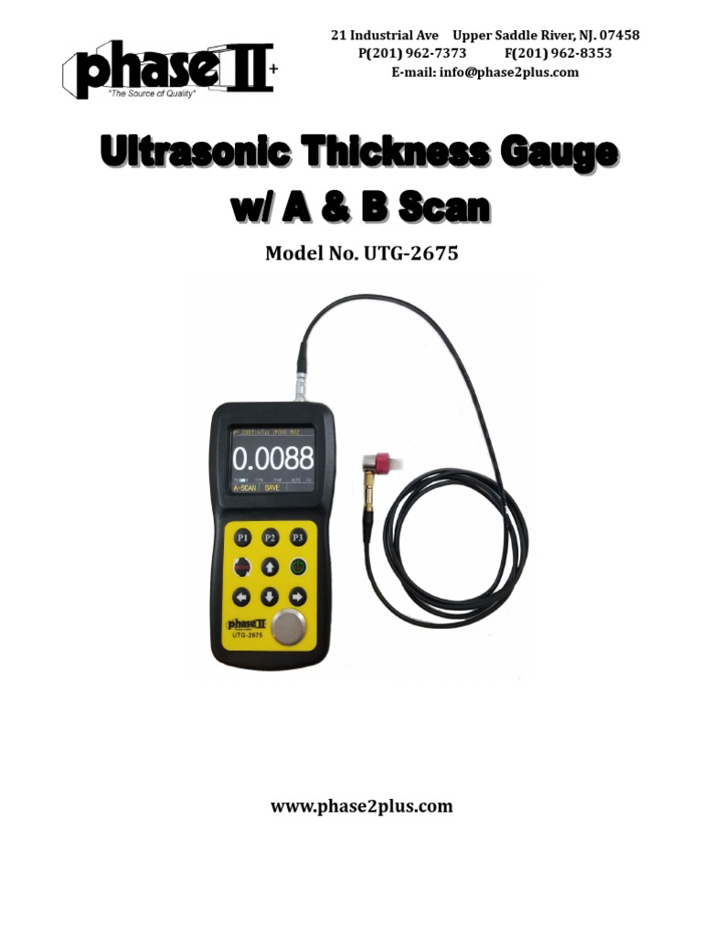 Utg-2675 RVD | PDF | Calibration | Pipe (Fluid Conveyance)