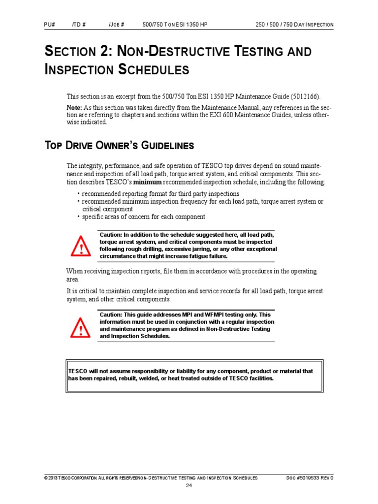 TDS Manual-Tesco | PDF